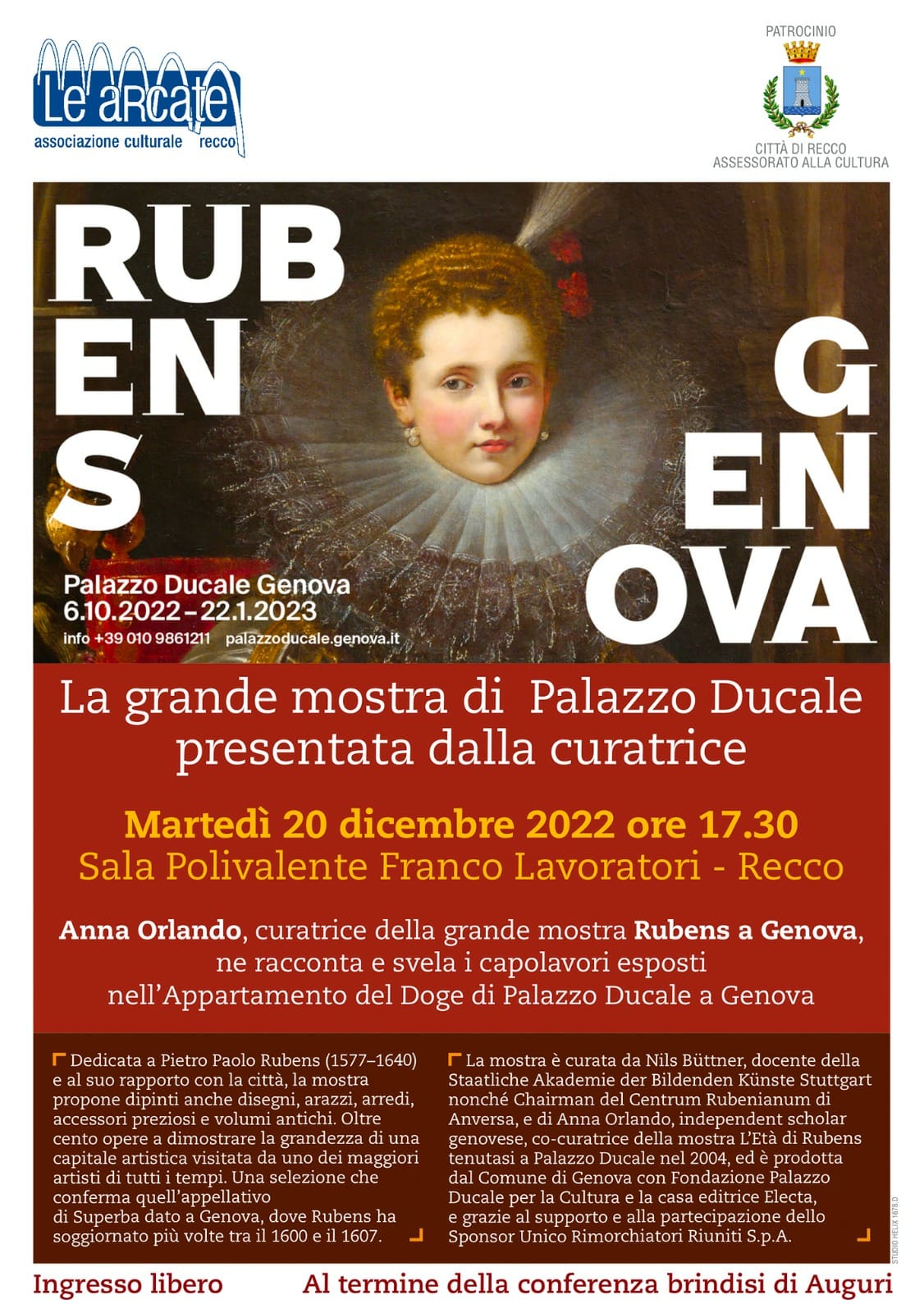 Recco, Anna Orlando racconta la mostra "Rubens a Genova ...